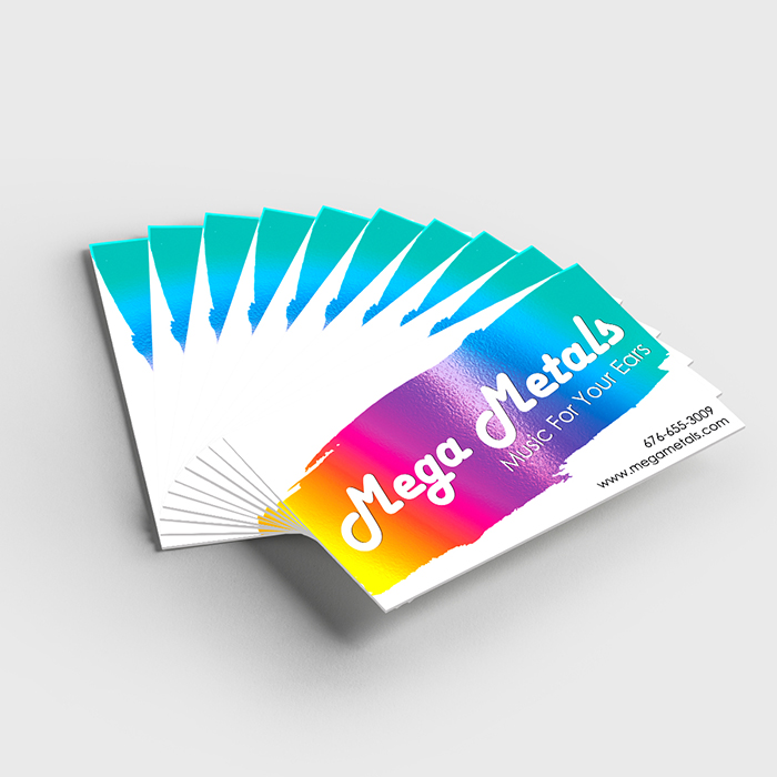 Full Color Metallic Foil Business Cards | Custom Printed Foil Business ...